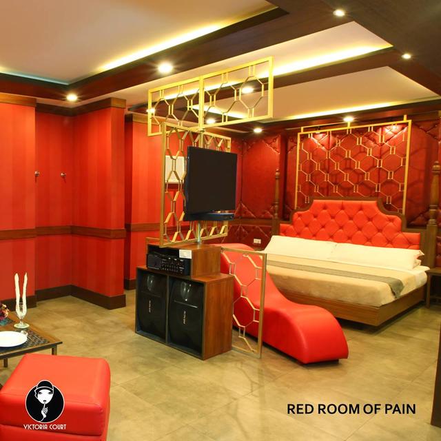 picture of the thematic suite room, "RED ROOM OF PAIN"